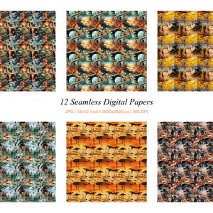 Surrealism Inspired by Salvador Dali Seamless Pattern, Surreal Digital ...