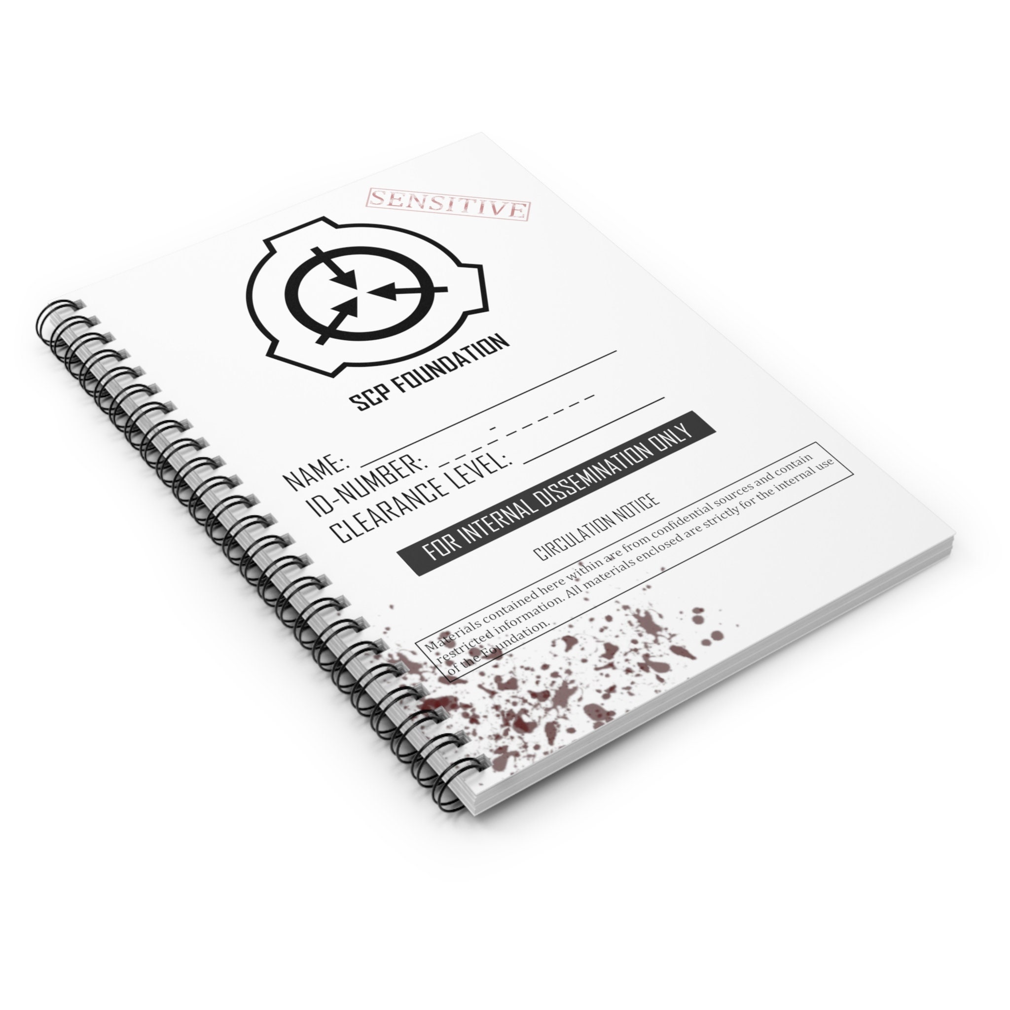 SCP Foundation Notebook : for Halloween, Cosplay, Everyday Use - Etsy