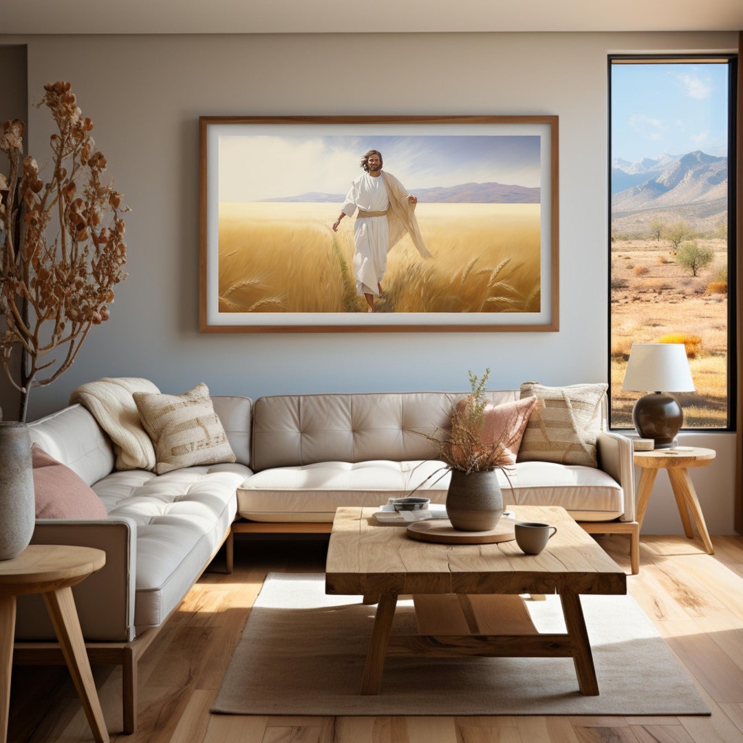 Christ in Wheat Field, Jesus Portrait, Jesus Painting, Jesus Art, Jesus ...