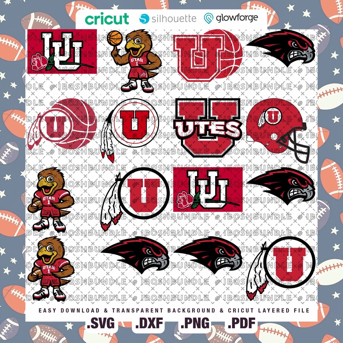 Team 33 Utah University SVG, Utes SVG, College, Athletics, Football ...