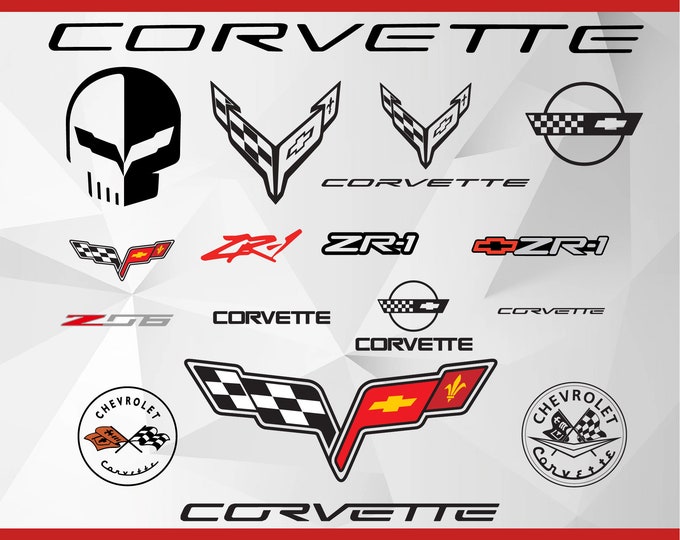 Corvette C7 Logo Instant Download, Vector, Car, Emblem, SVG, Cut File ...