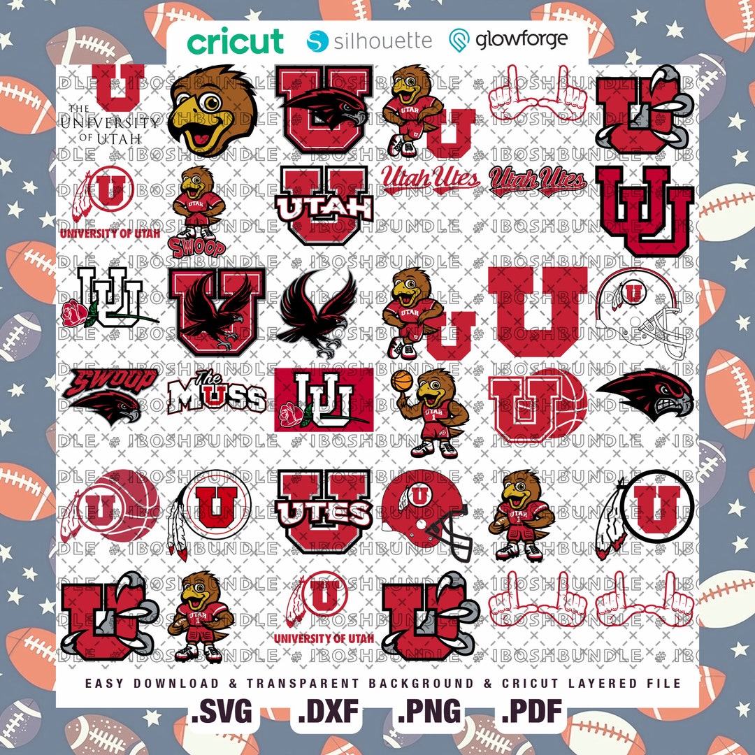 Team 33 Utah University SVG, Utes SVG, College, Athletics, Football ...