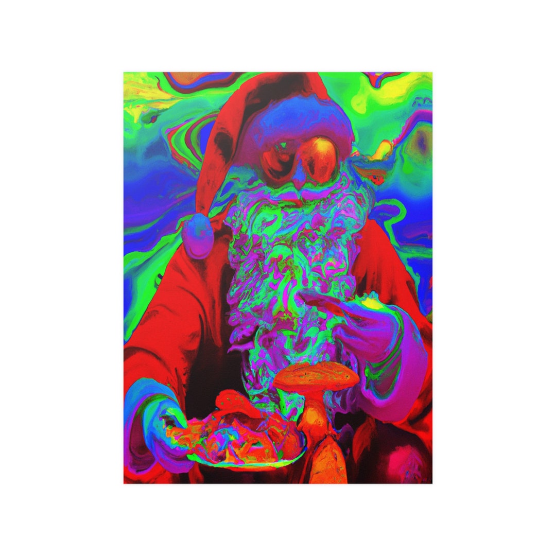 Trippy Santa Satin Posters 210gsm - Etsy
