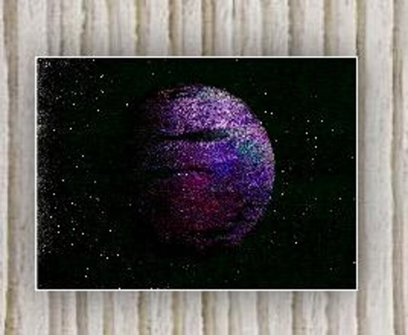 Purple Planet Spray Paint Space Art - Etsy