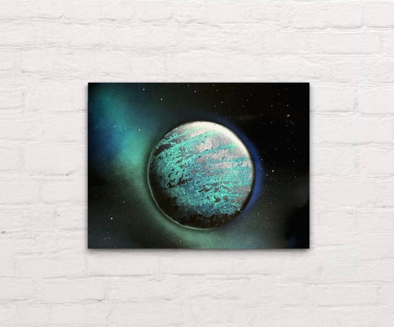Spray Paint Space Art - Etsy