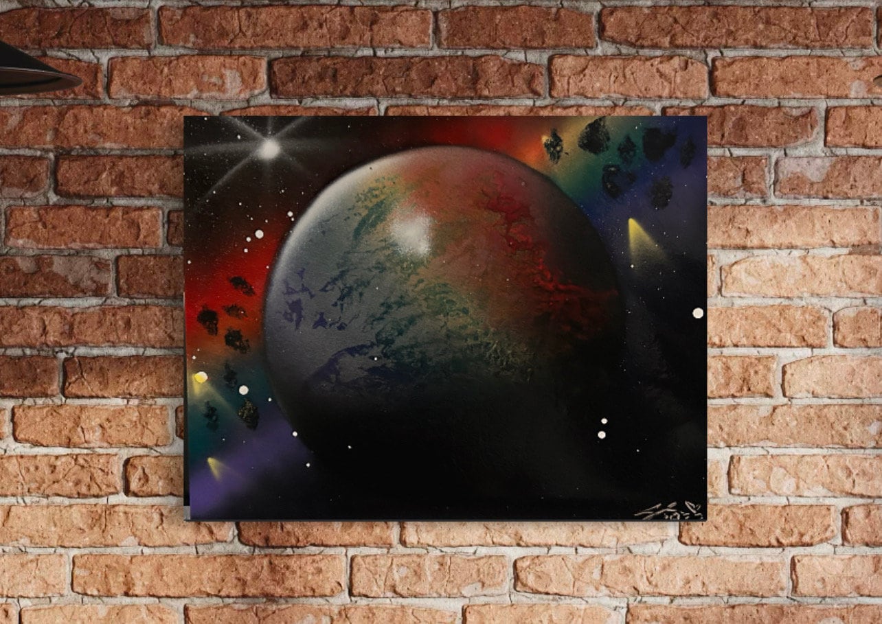 Spray Paint Art/ Wall Art / Space Art/ Galaxy Art/ Street Art - Etsy