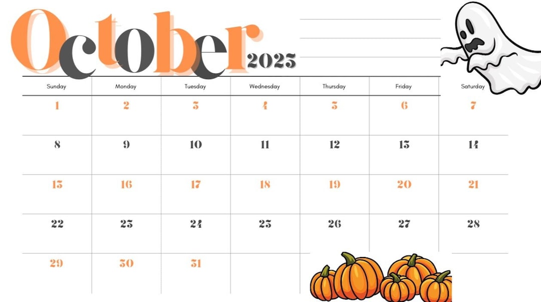 Halloween Spooky Calendars - Etsy
