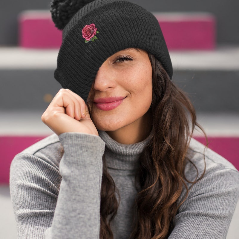 Rose Beanie - Etsy