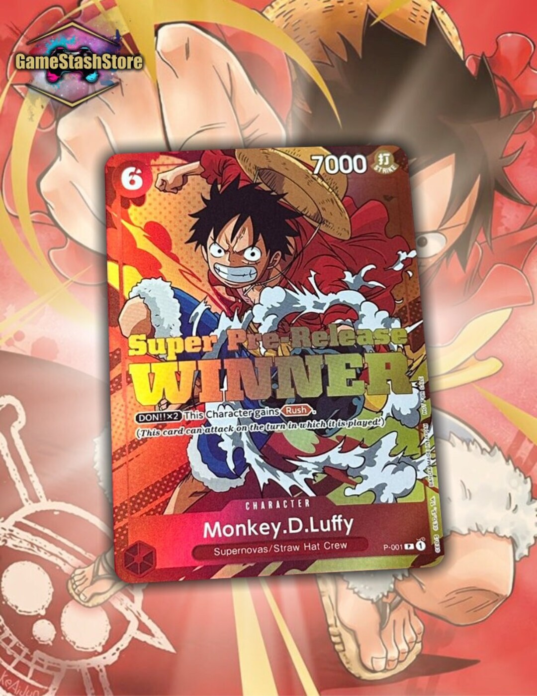 OPTCG Monkey.d.luffy super Pre-release winner One Piece Promotion Card Custom Made - Etsy