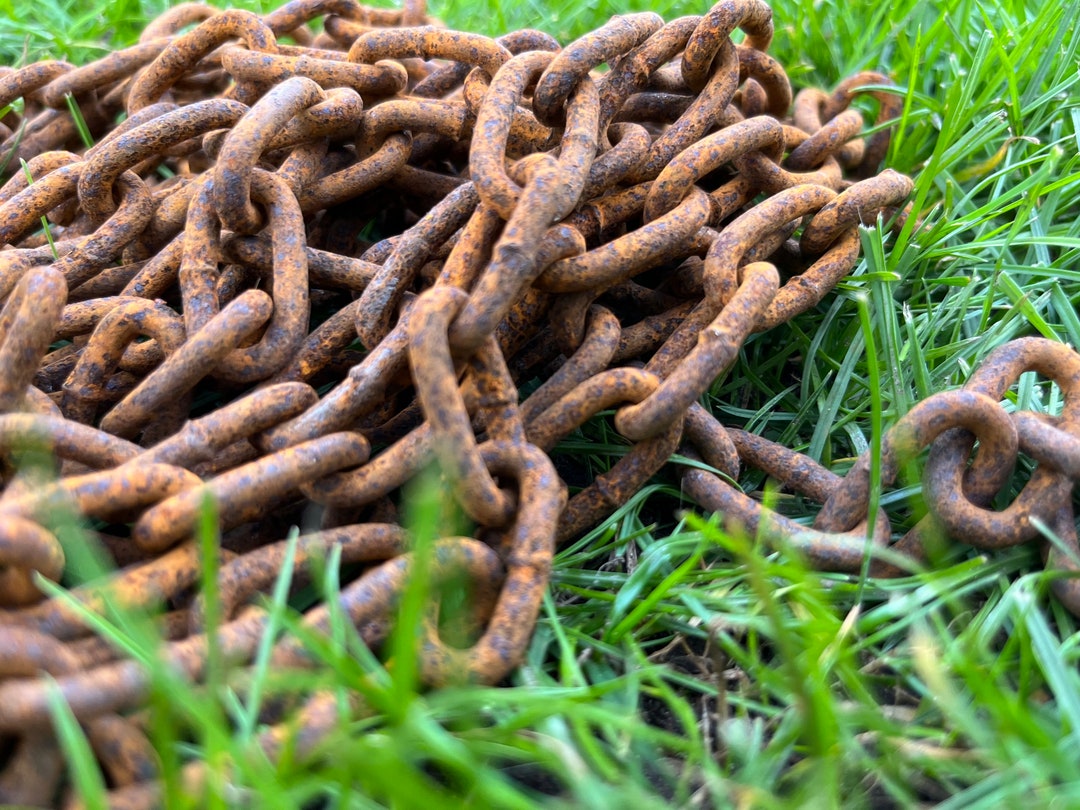 Rusty Iron Chain Decorative Rustic Chain Home Decor - Etsy