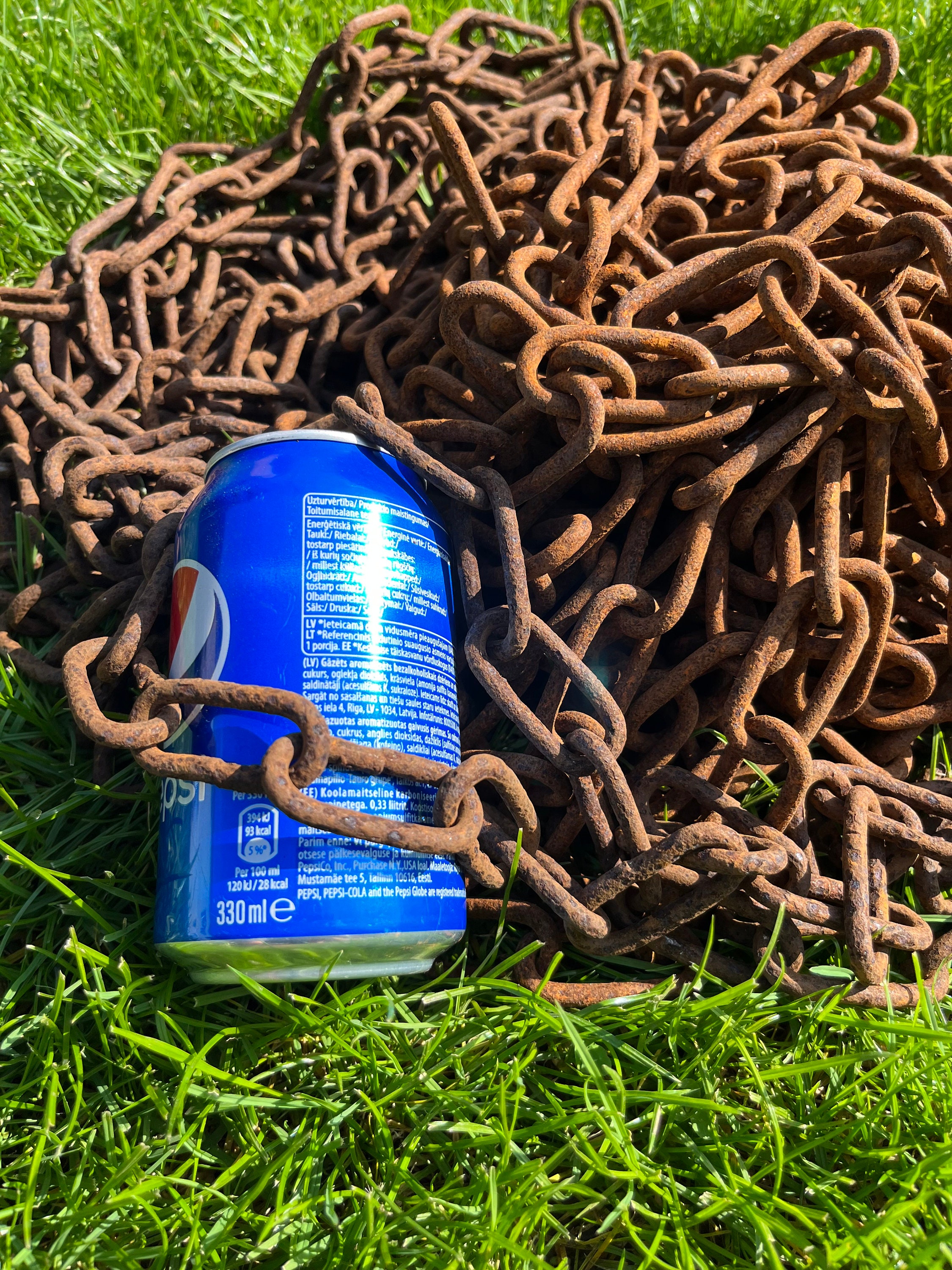 Rusty Iron Chain, Decorative Rustic Chain, Home Decor, Farmhouse Barn ...