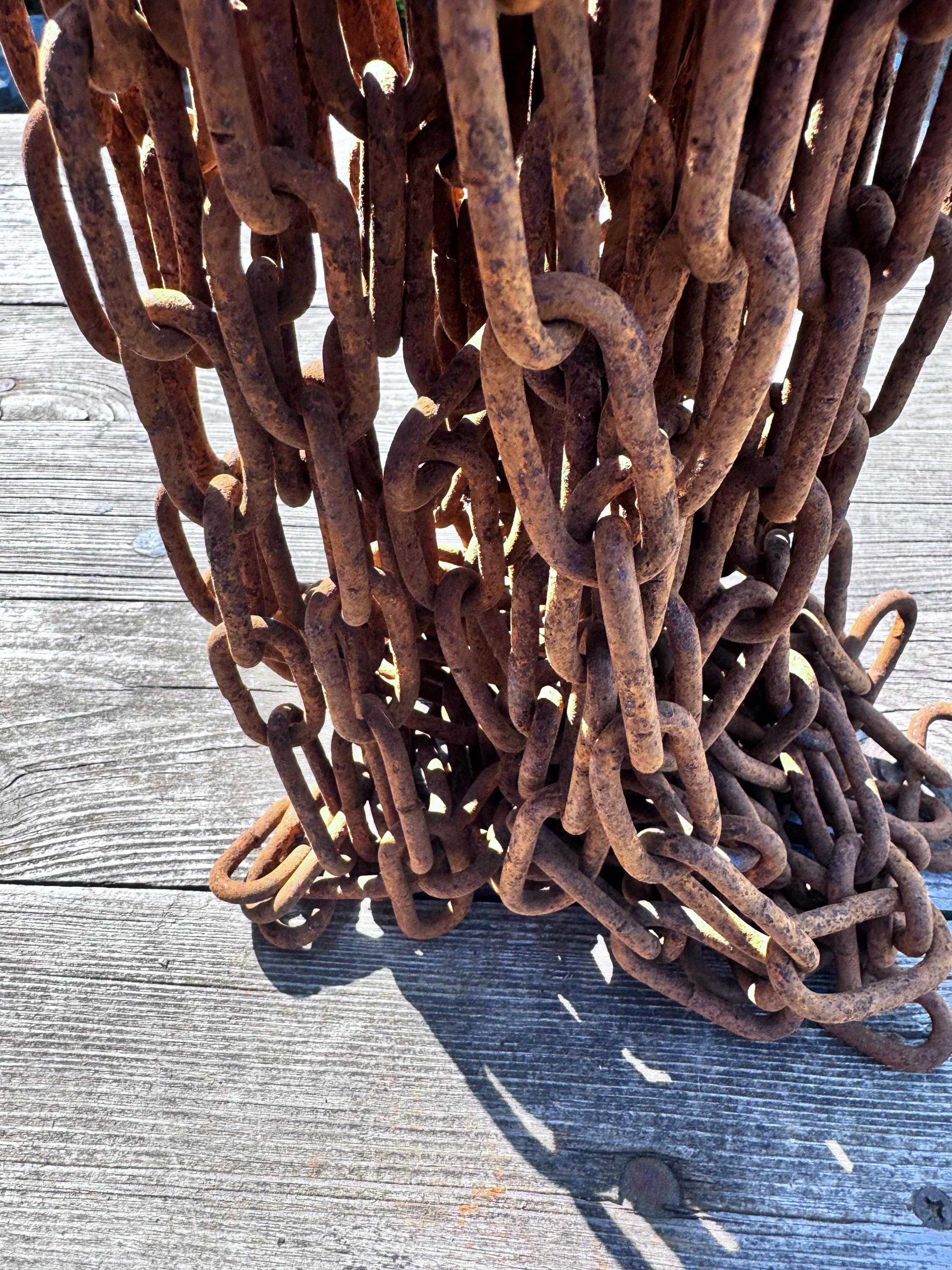 Rusty Iron Chain, Decorative Rustic Chain, Home Decor, Farmhouse Barn ...
