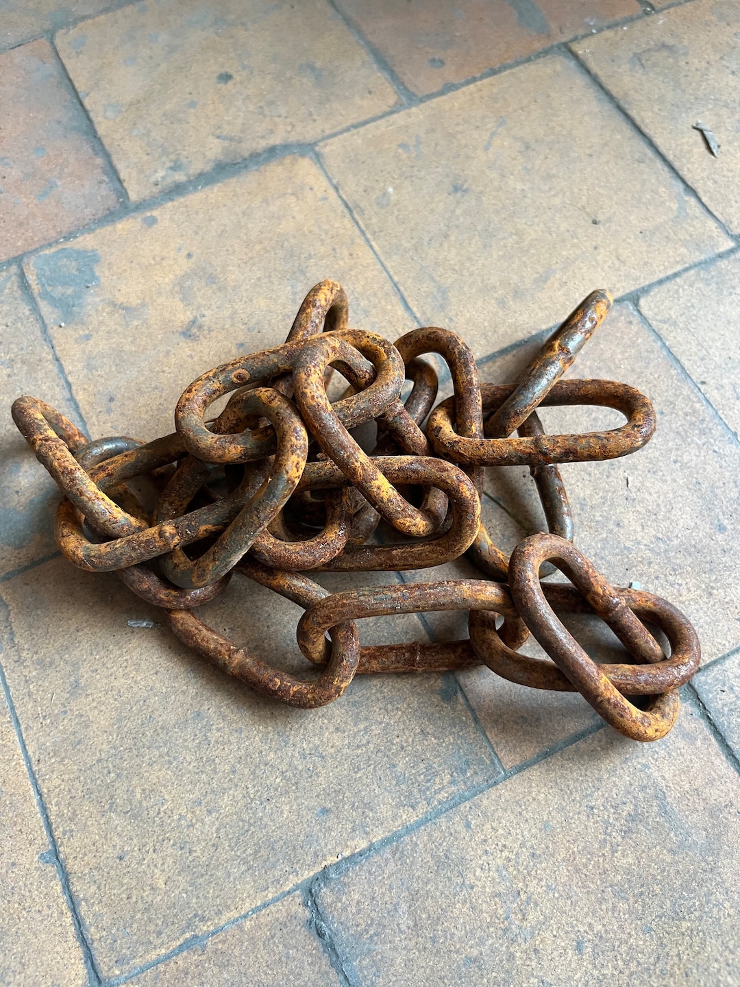Rusty Iron Chain, Decorative Rustic Chain, Home Decor, Farmhouse Barn ...