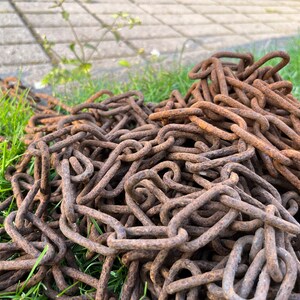 Rusty Iron Chain, Decorative Rustic Chain, Home Decor, Farmhouse Barn ...