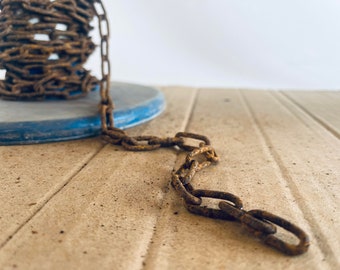 Rusty Iron Chain, Decorative Rustic Chain, Home Decor, Farmhouse Barn ...