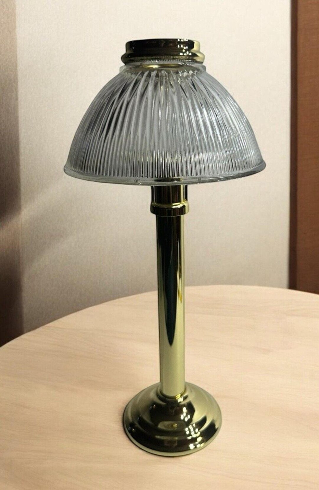 Vintage NOS Partylite Gaslight Utility Candle Lamp Brass Tone Glass ...