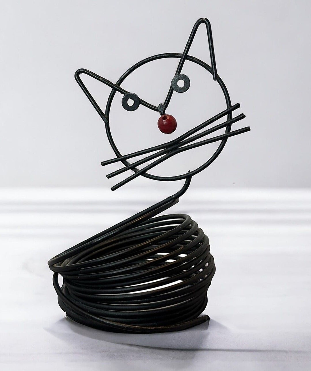 MCM Black Metal Cat Letter Holder Mail Organizer Slinky - Etsy