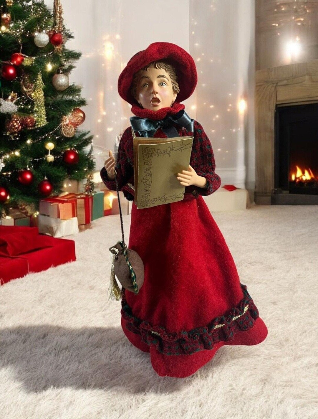 VTG Tree Topper Dickens Lady Caroler Valerie Parr Hill Holiday ...