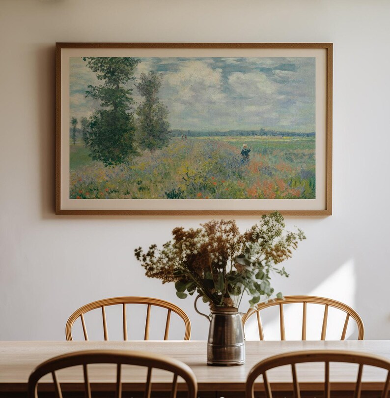 Claude Monet Flower Fields Print | PRINTABLE Impressionist Landscape ...