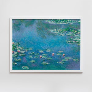 Claude Monet Water Lilies Print Impressionist Landscape Painting ...
