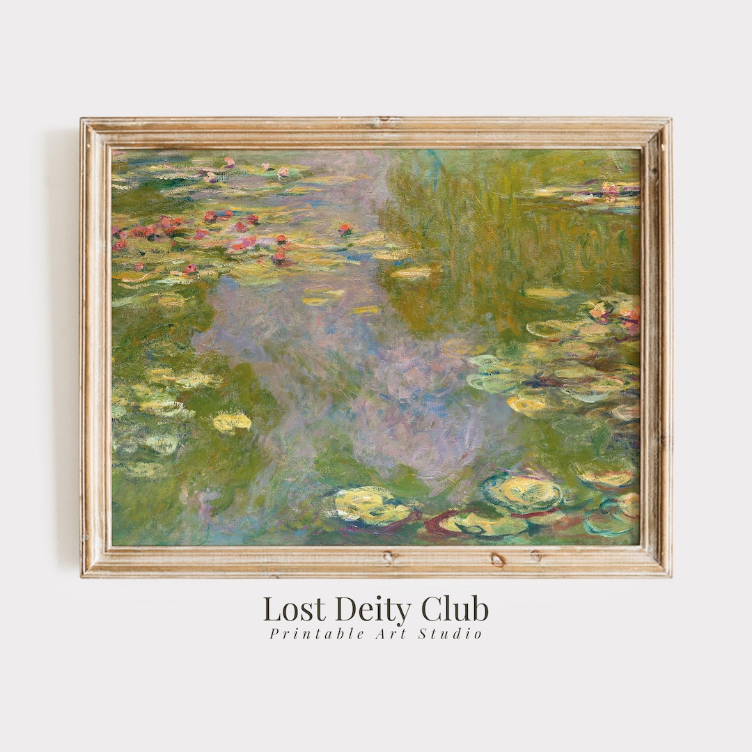 Claude Monet Water Lilies Print Impressionist Landscape Painting ...