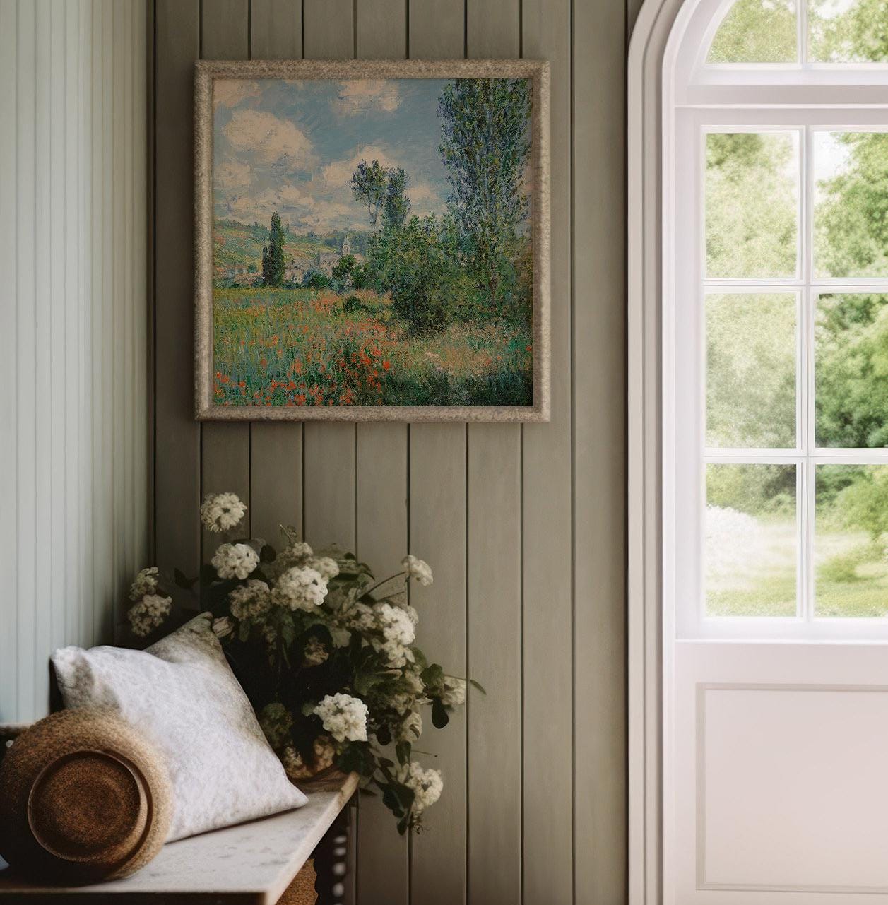 Claude Monet Flower Fields Print | PRINTABLE Impressionist Landscape ...