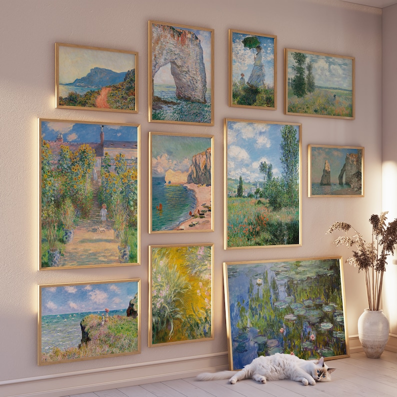 Claude Monet Print Set of 11, European Gallery Wall Set, Costal ...