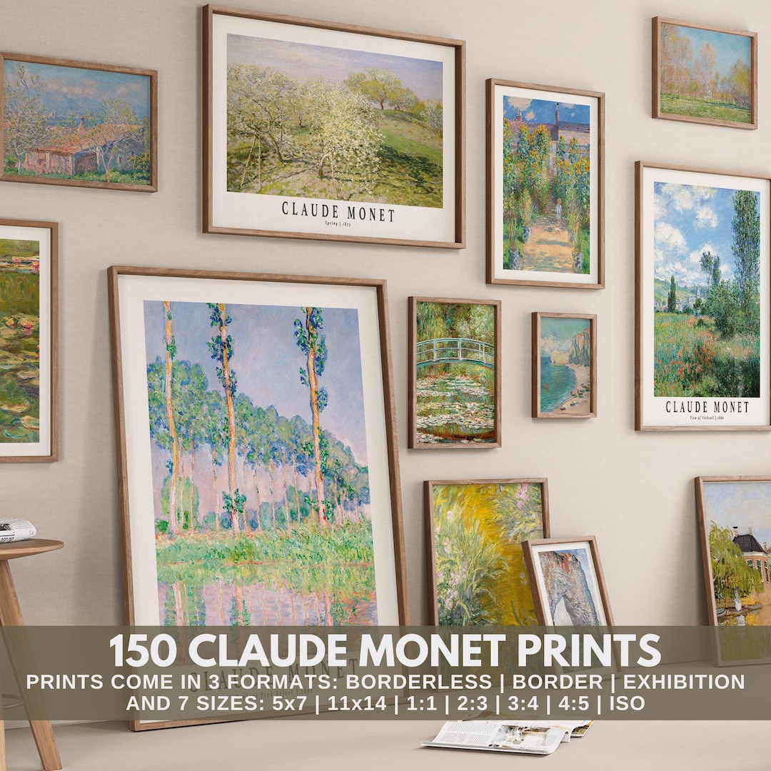 Monet Art Bundle: 150 Printable Paintings | Impressionist Wall Decor ...