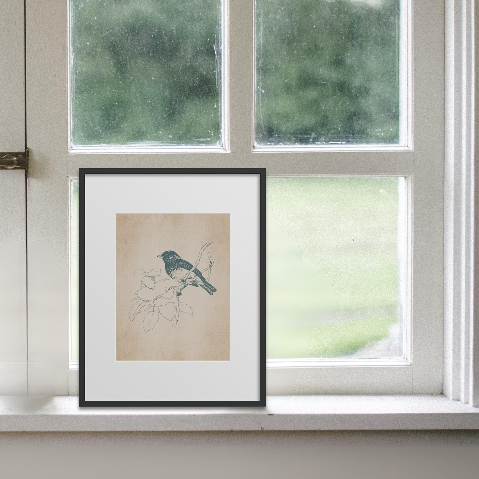 French Country Bird Prints Set: Victorian Blue Botanical Bird Decor ...