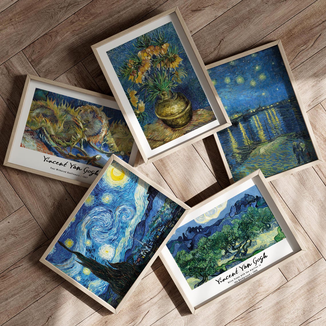 30 Vincent Van Gogh Starry Night PRINTABLE Wall Art Mega Bundle Print ...