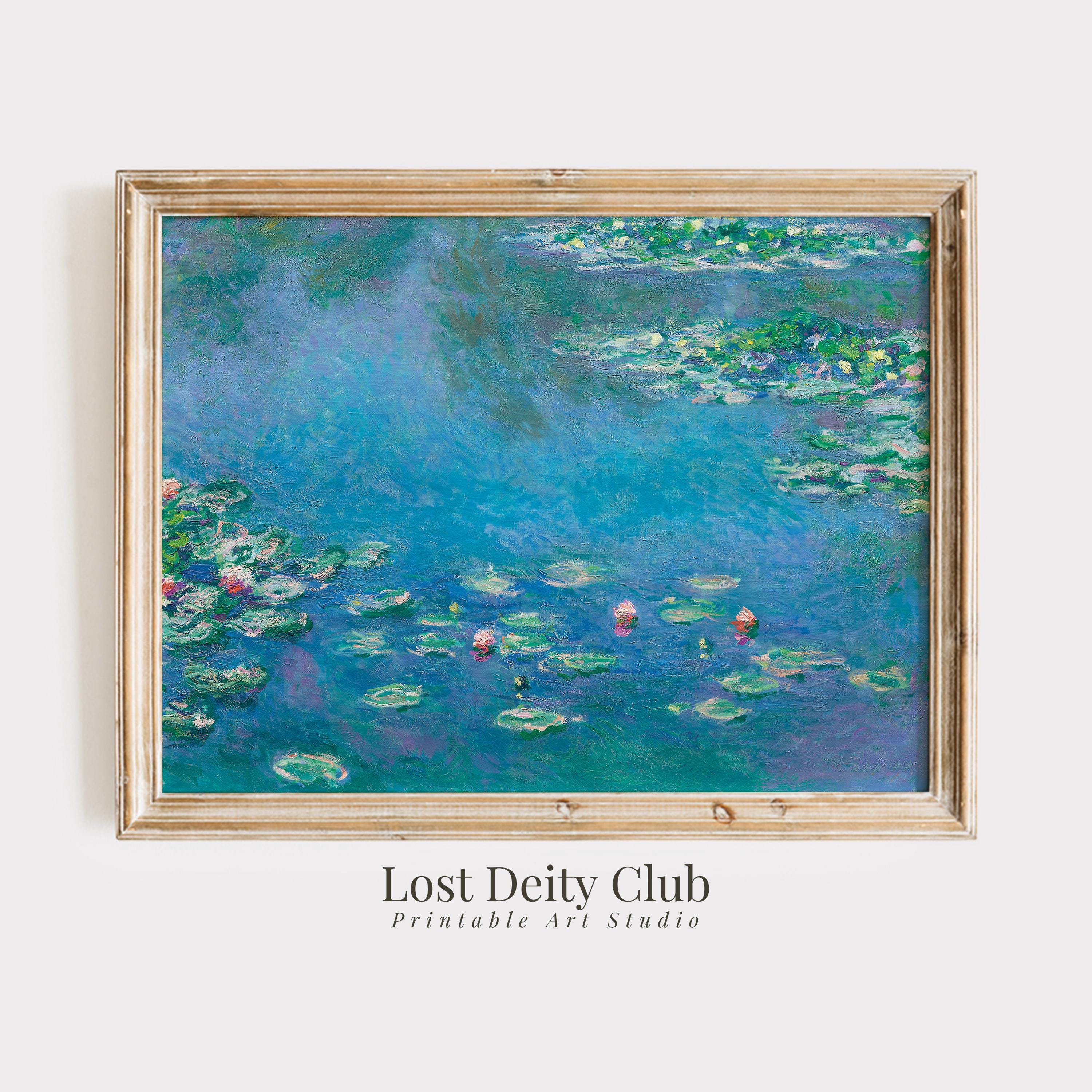 Claude Monet Water Lilies Print Impressionist Landscape Painting ...