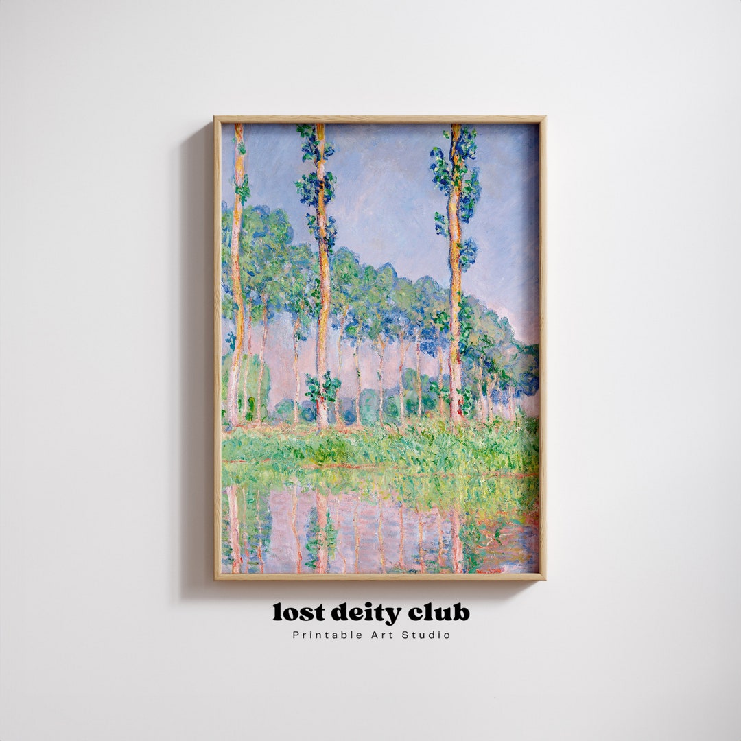 Claude Monet Poster, European Countryside Print, Expressive European ...