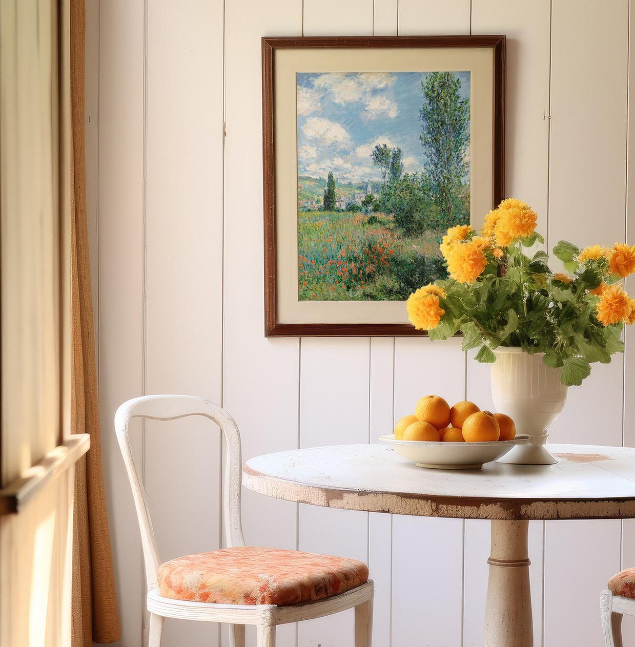 Monet Flower Field Print: Impressionist Landscape Painting (digital ...