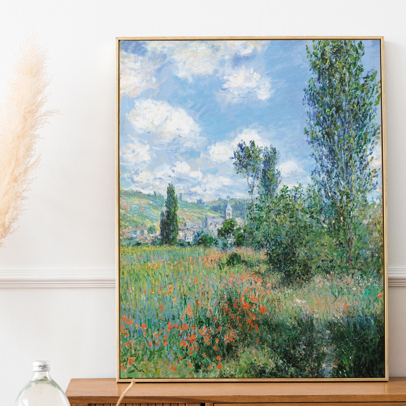Monet Flower Field Print: Impressionist Landscape Painting (digital ...