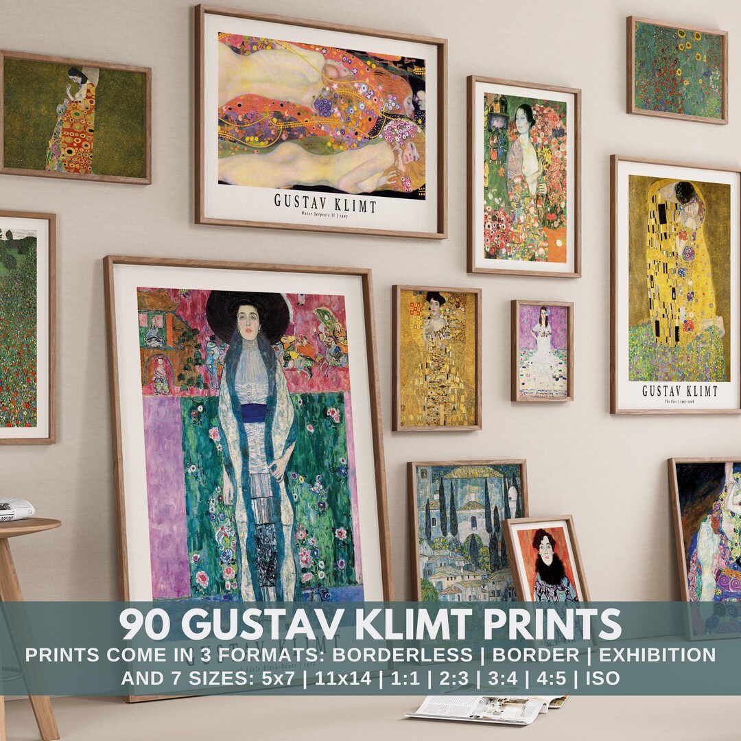 Gustav Klimt Prints | PRINTABLE Eclectic Wall Art Set Mega Bundle ...