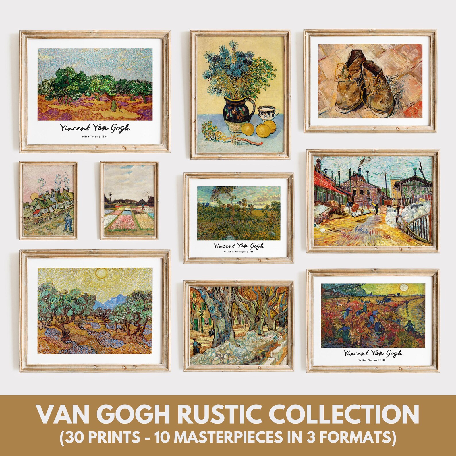 Van Gogh Art Prints Mega Bundle: Eclectic Gallery Wall Art Set (Digital ...