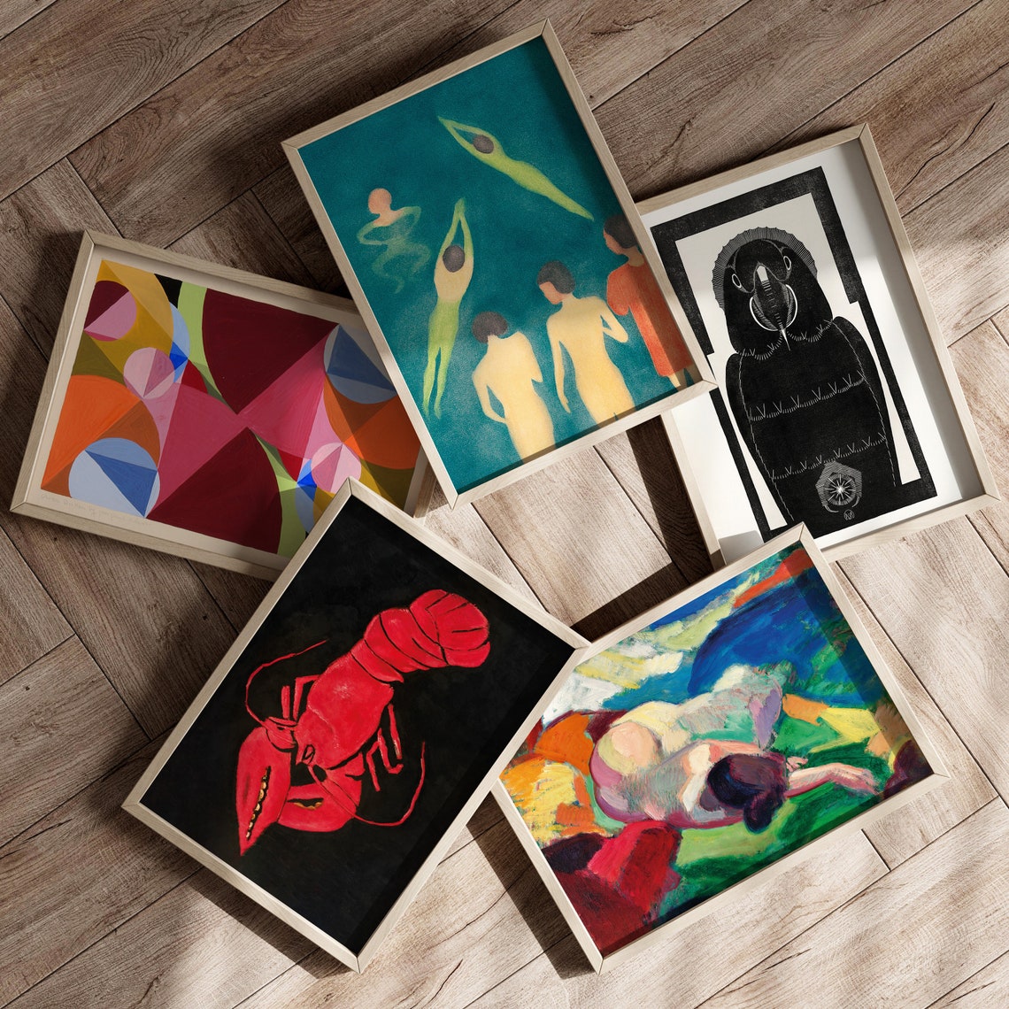 Maximalist Gallery Wall Set of 17, Eclectic Art Bundle, Edvard Munch ...