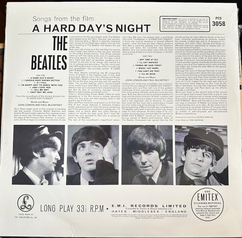 The Beatles, A Hard Days Night - Etsy