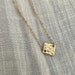 Diamond Shaped Gold Pendant Necklace - Square Shaped Gold Pendant - 14k ...