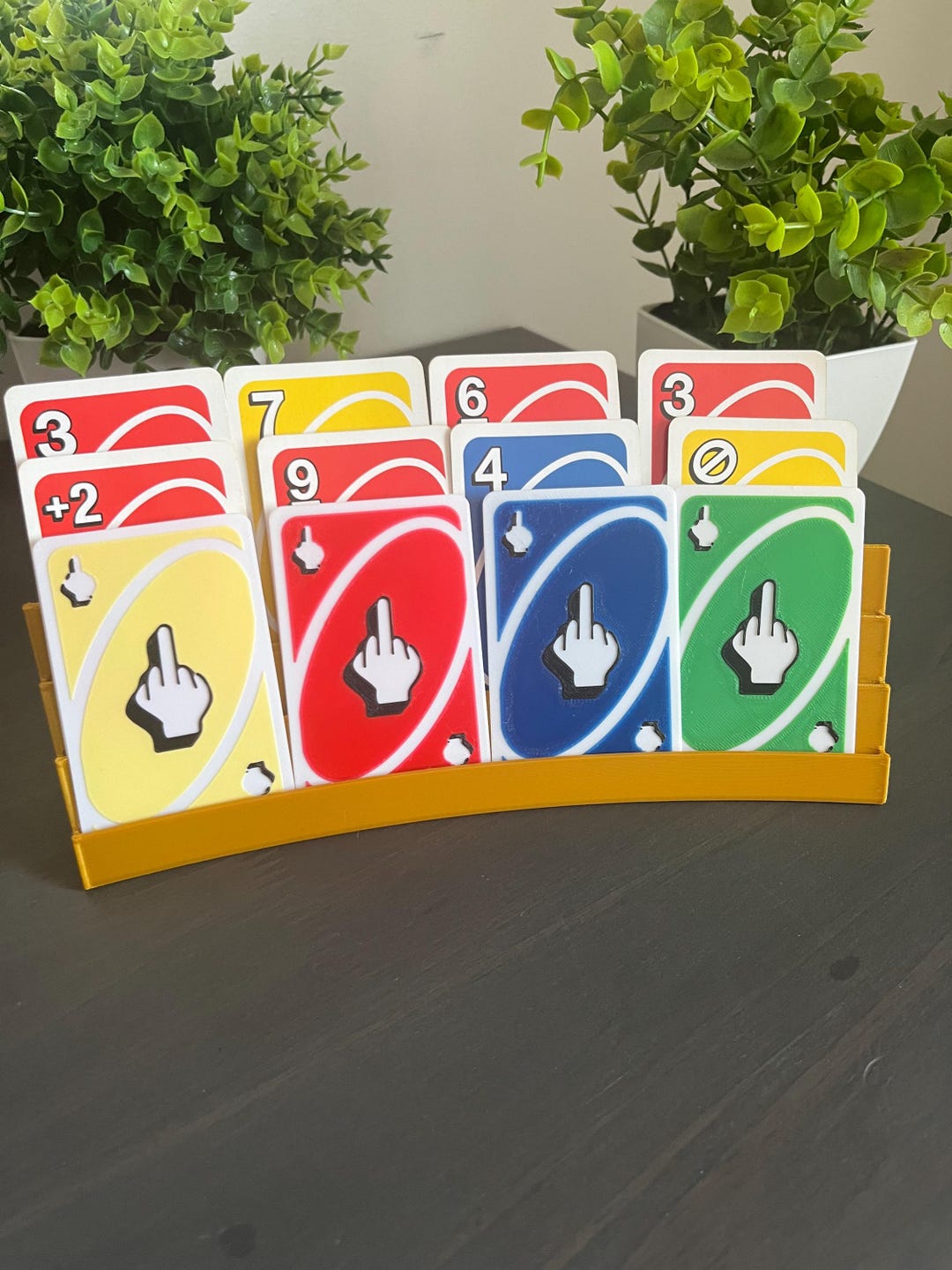 3 Row Uno Card Holder Table Top Card Game Holder Card Organizer Playing ...
