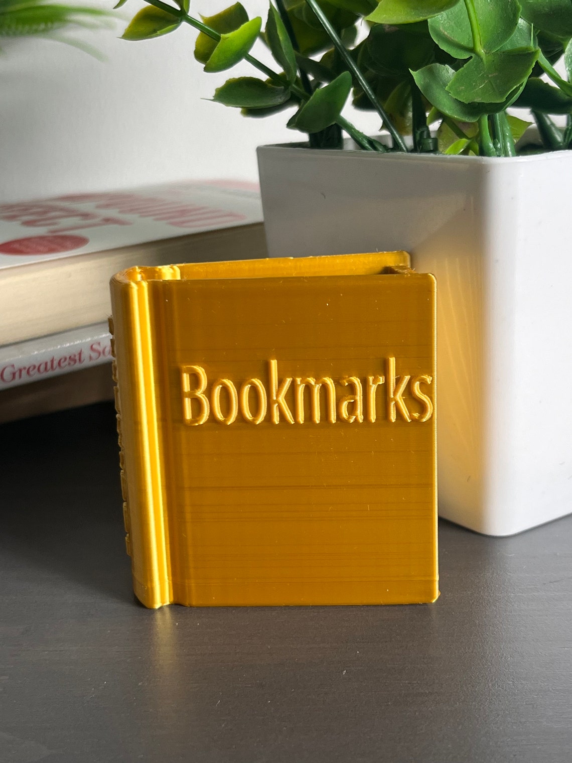 3d Printed Book Shaped Bookmark Holder 3D Printed - Etsy