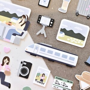 Suatelier Sticker No.1158 Vlog_trip, Decoration Stickers, Scrapbook ...