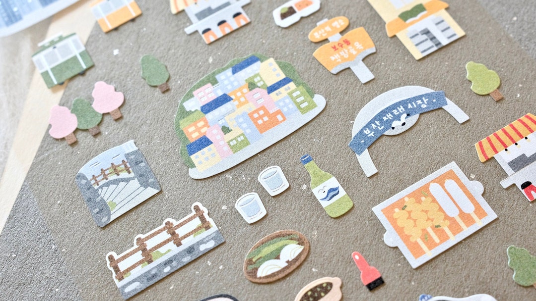 Suatelier Sticker No.1151 Travel in Busan, Decoration Stickers ...