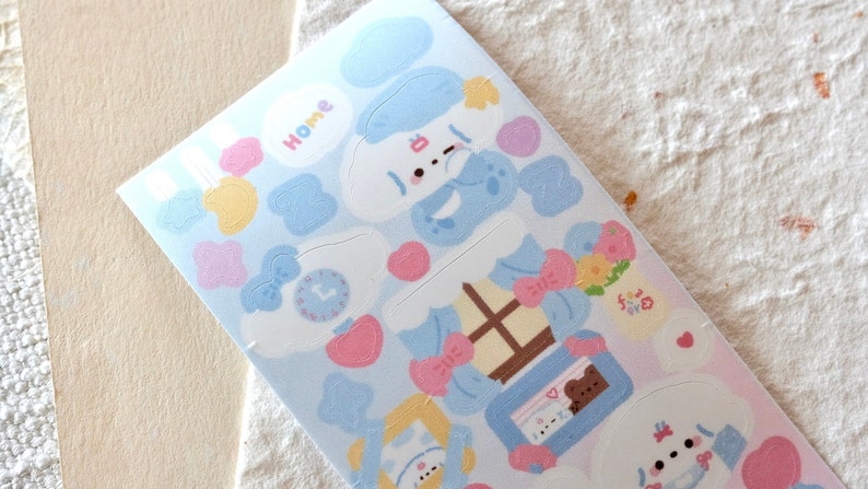 Soft Tissue Kiss-cut Sticker Tape 1 Loop Sample, Time to Sleep, for ...