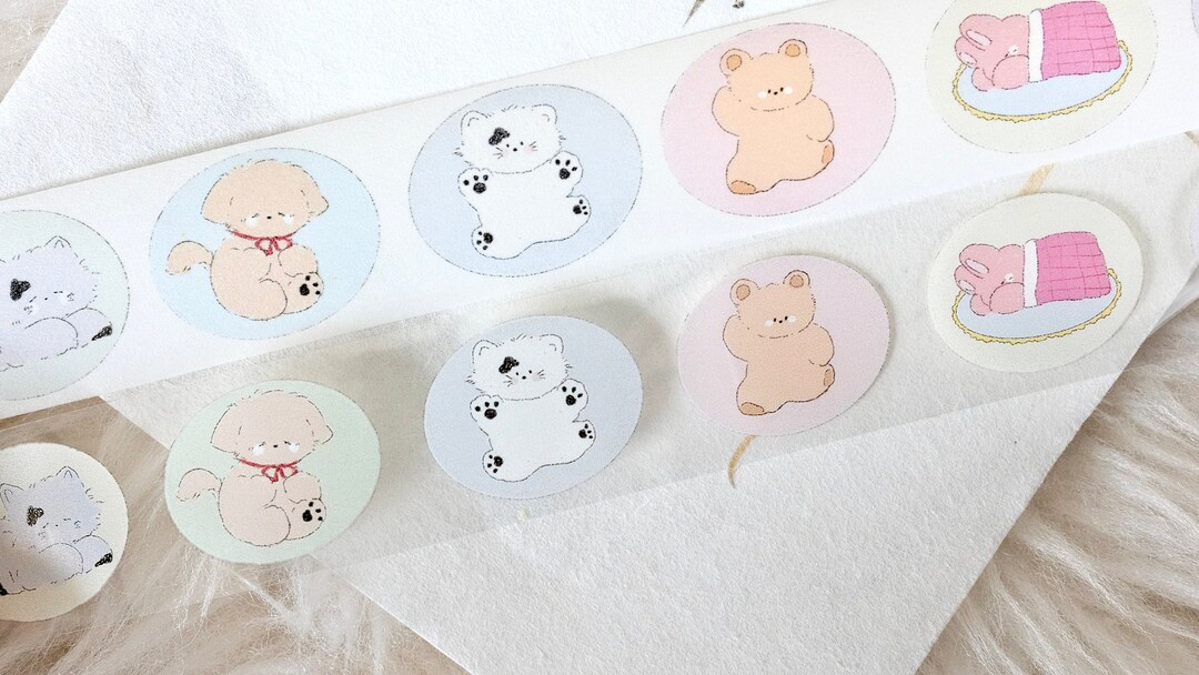 麻辣小迪 Masking Tape (1 Loop Sample), 圆圆 Yuanyuan, Clear Pet/washi Tape for Journal,scrapbook ...