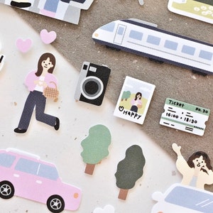 Suatelier Sticker No.1158 Vlog_trip, Decoration Stickers, Scrapbook ...