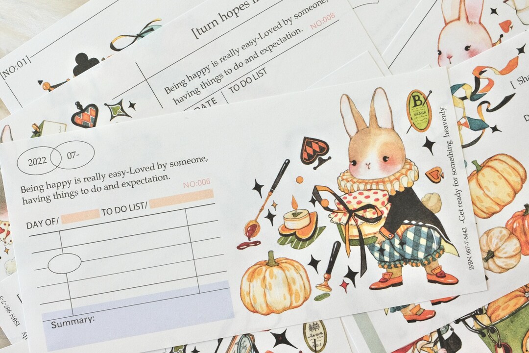 亚亚听夏 Memo Pad Sample (12 Designs), Pumpkin Party南瓜盛典, Memo Pad, Note ...