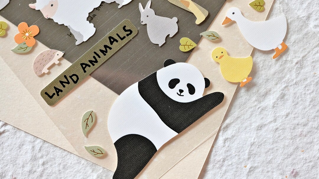 Suatelier Sticker No.1072 Land Animals, Decoration Stickers, Scrapbook ...