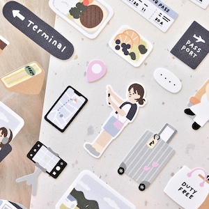 Suatelier Sticker No.1158 Vlog_trip, Decoration Stickers, Scrapbook ...