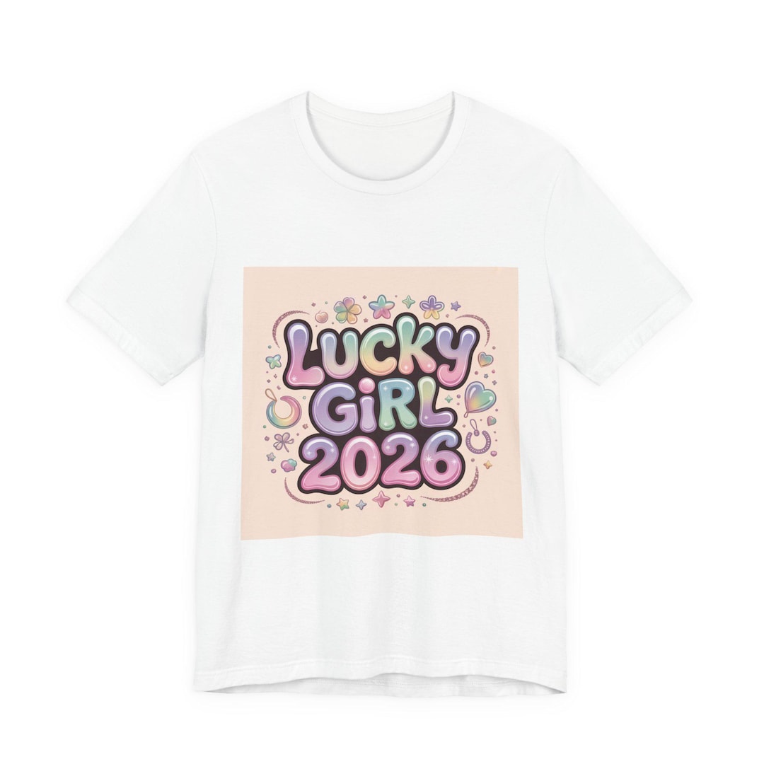 Lucky Girl 2026 Tee | Pastel Charm Shirt - Etsy